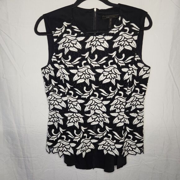 BCBGMaxAzria | Tops | Bcbg Maxazria Womens Medium Shanine Embroidered ...